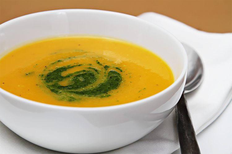 Winter squash soup with citrus-mint pesto | Food & Style